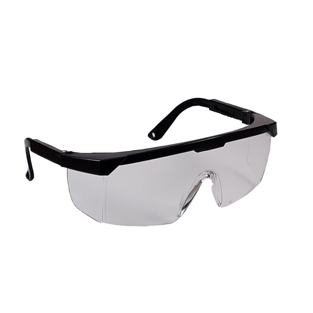 MS-46 Safety Glasses Clear Black Frame – Caribbean Safety Products Ltd.