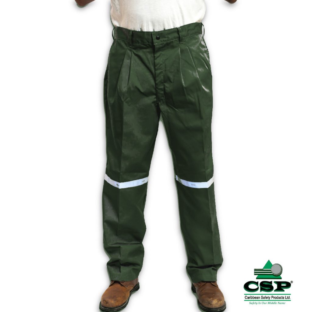 Polycotton Pants with Reflective Strip – Caribbean Safety Products Ltd.